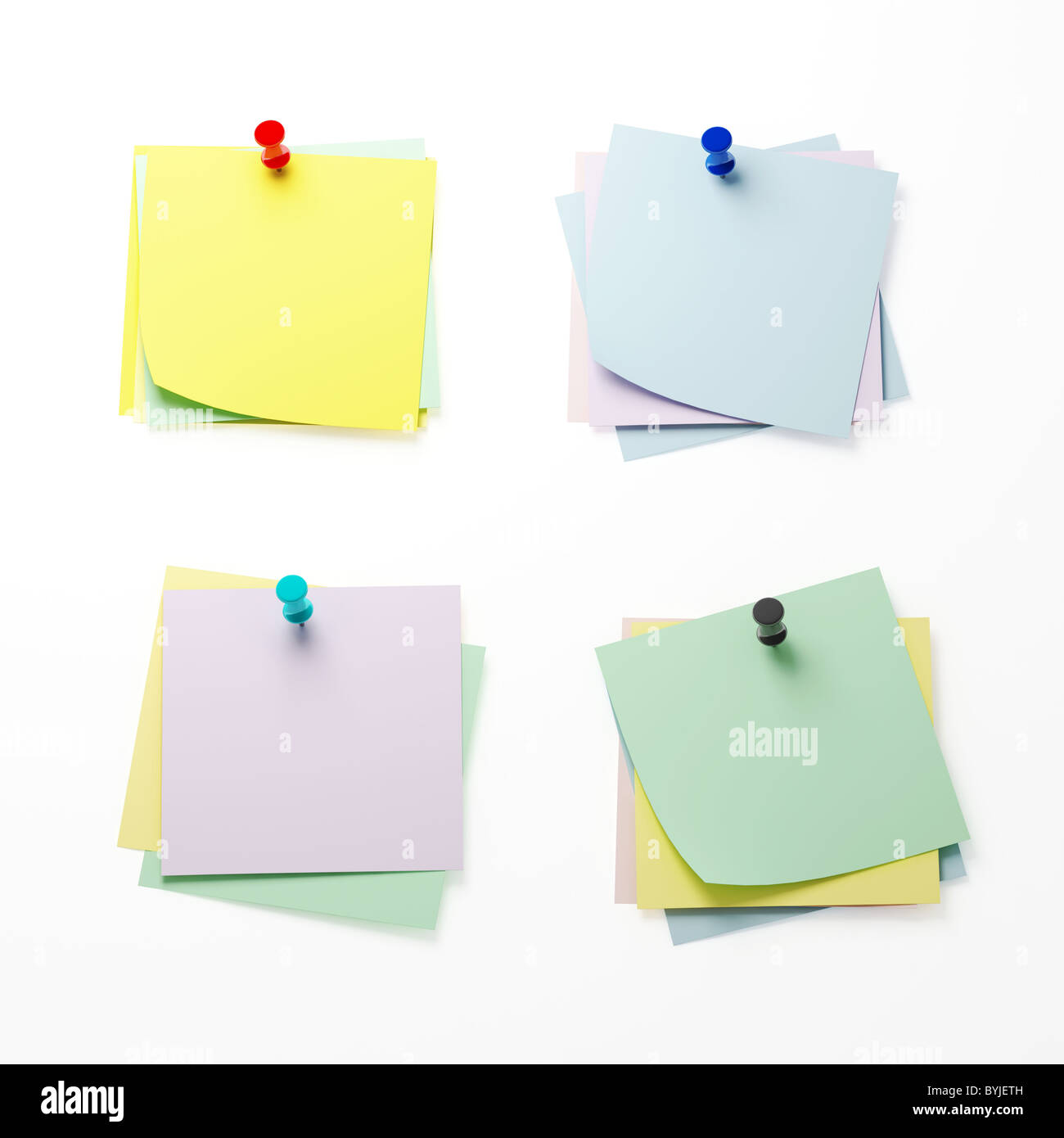 fine 3d image of classic reminder paper on white Stock Photo - Alamy