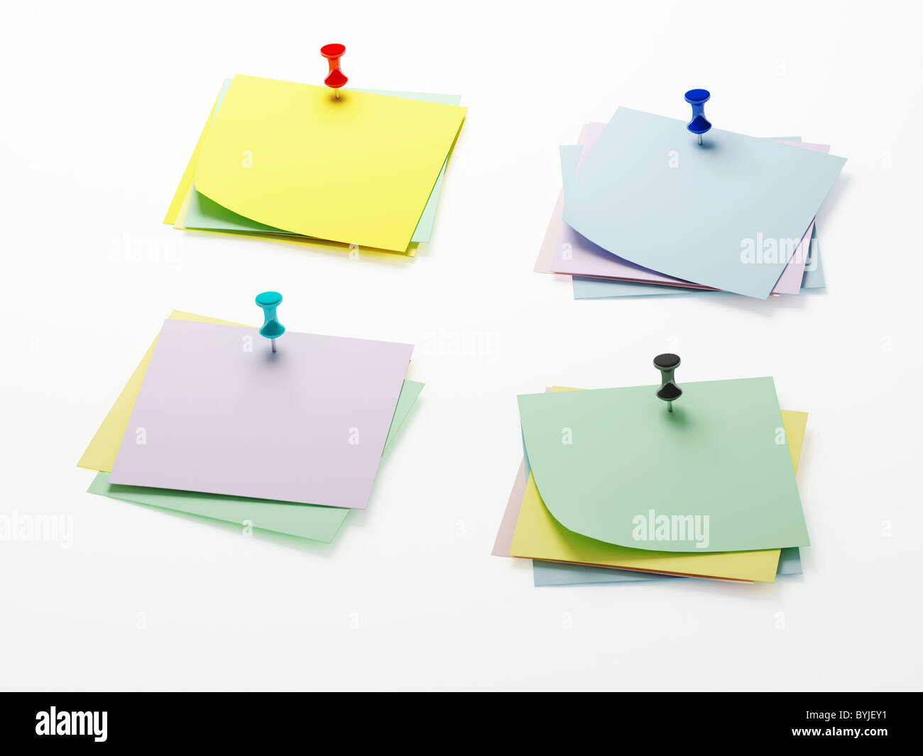 fine 3d image of classic reminder paper on white Stock Photo - Alamy