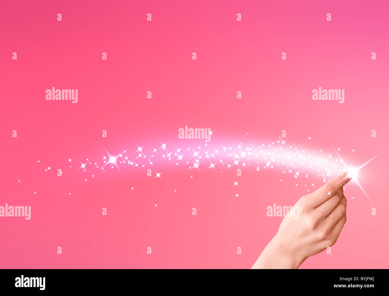 Finger Drawing Shooting Star Stock Photo - Alamy
