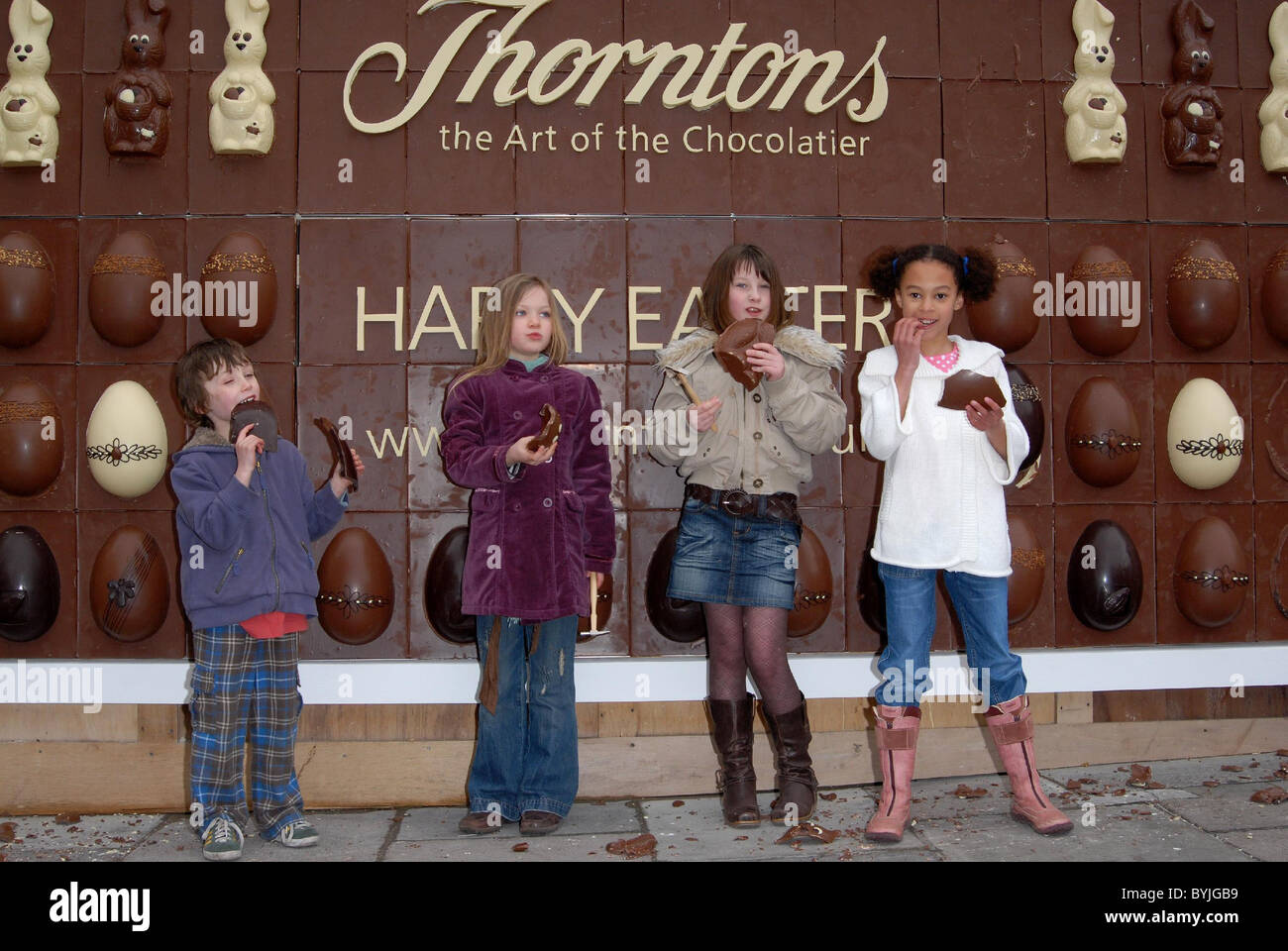 World's first edible billboard is erected at Thorntons chocolatier at ...
