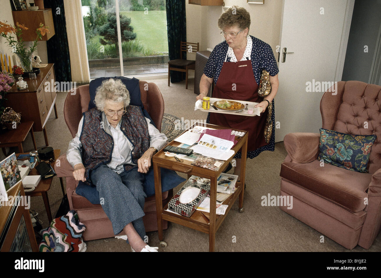 Carer and client hi-res stock photography and images - Alamy