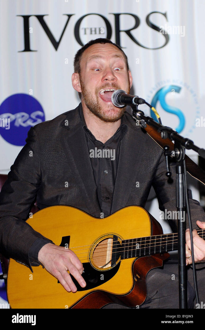 David Gray performing at the Ivor Novello Awards nominations launch ...
