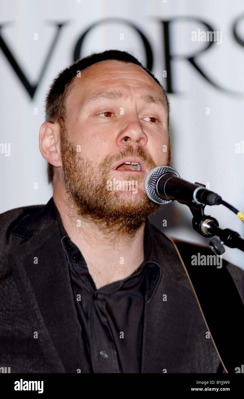 David Gray performing at the Ivor Novello Awards nominations launch ...