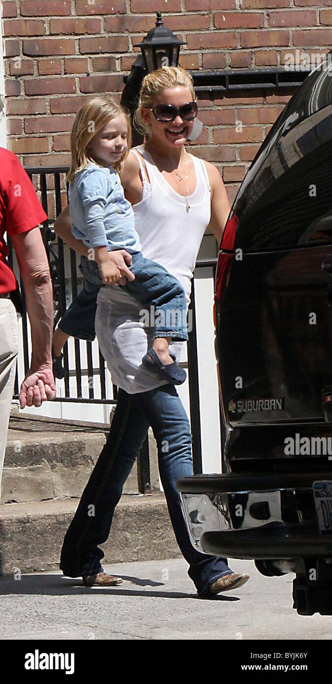 Kate Hudson and her son Ryder getting into a car in SoHo New York City ...