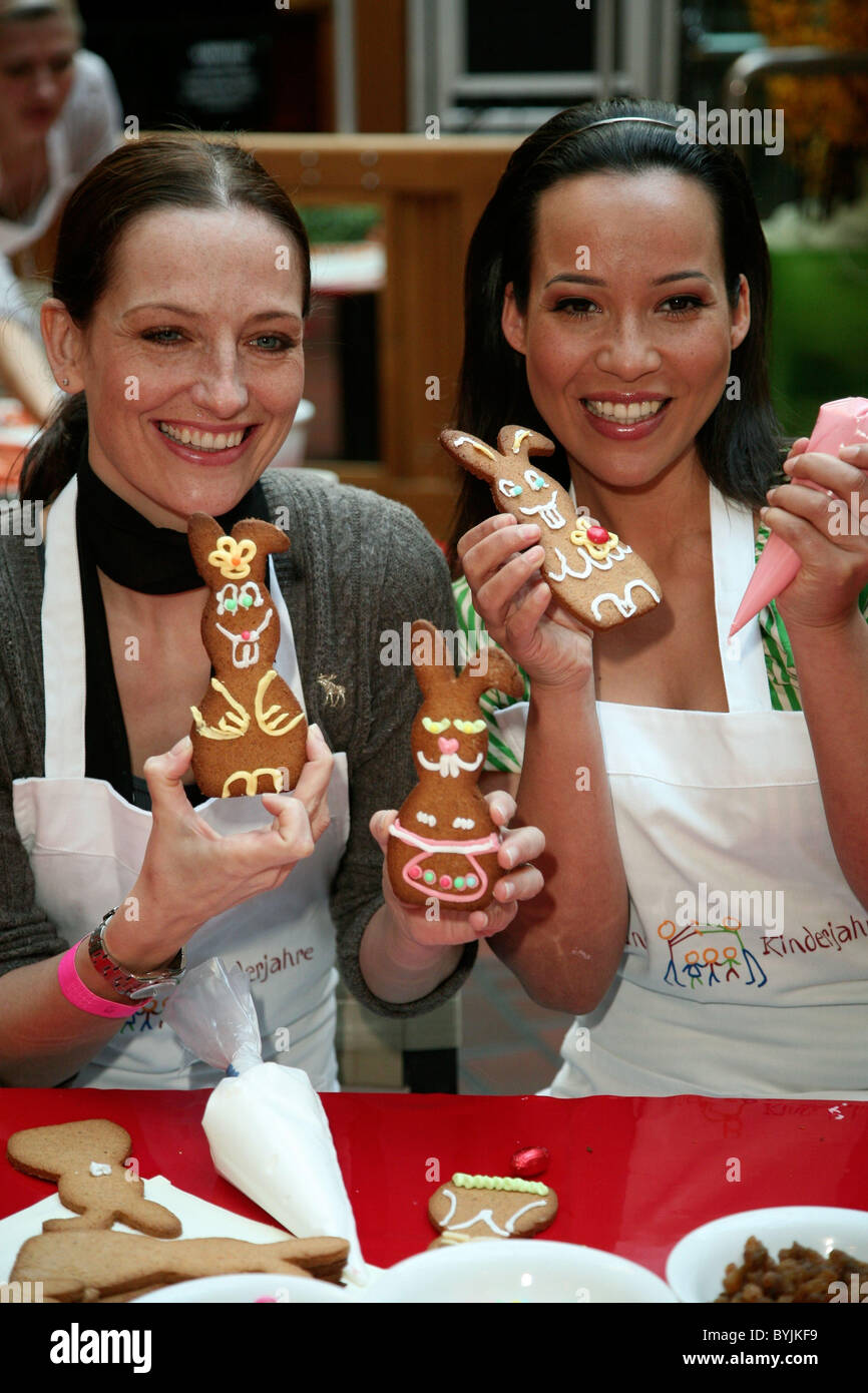 Nicola Ransom, Nandini Mitra, Celebrities making cookies at the "Sweet ...