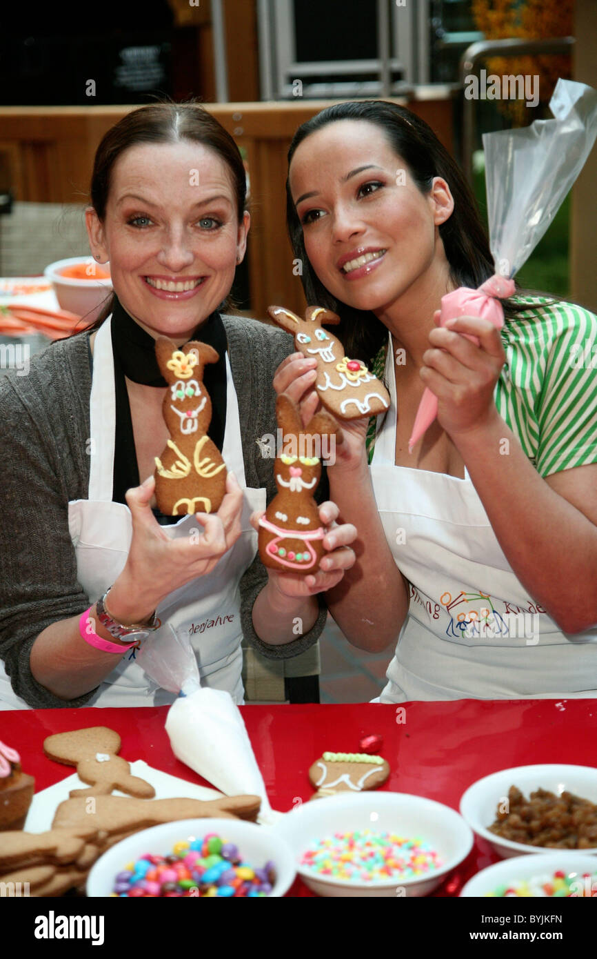 Nicola Ransom, Nandini Mitra, Celebrities making cookies at the "Sweet ...