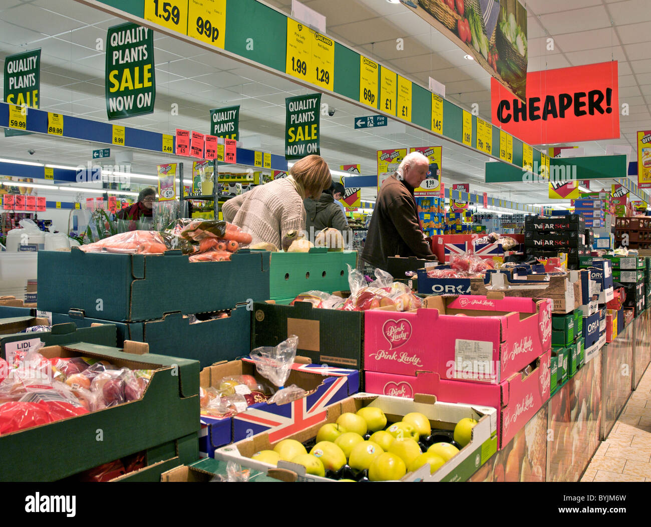 Interior of large store showing the wide range of merchandise available ...