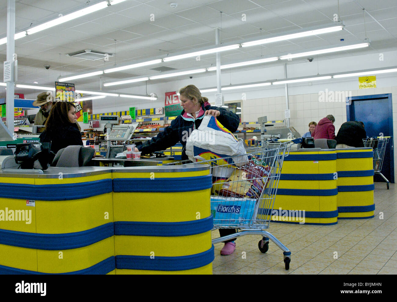 Interior of large store showing the wide range of merchandise available ...