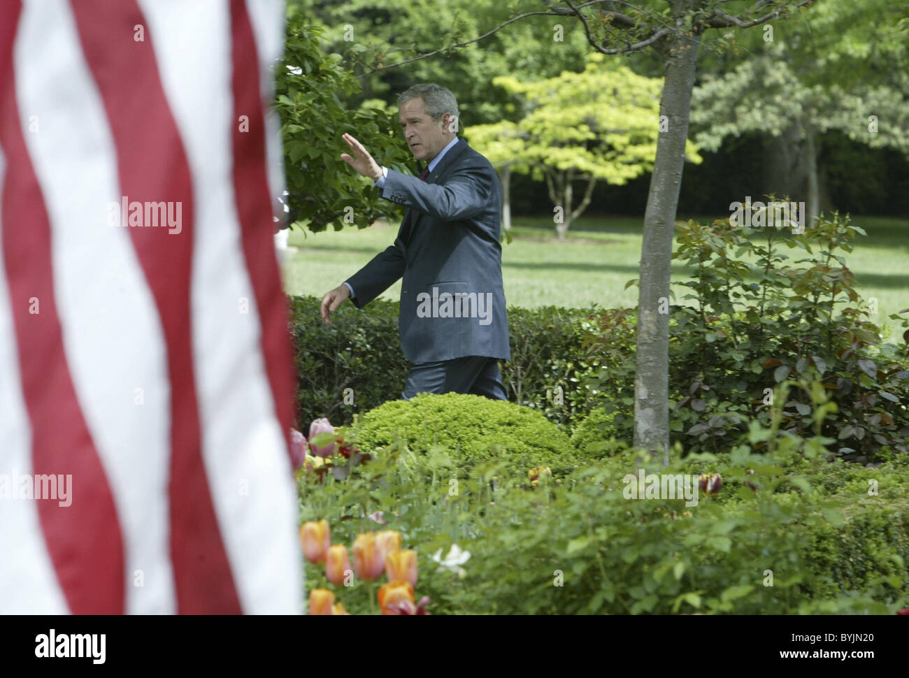 President George W Bush Cinco de Mayo celebration at the Rose Garden at ...
