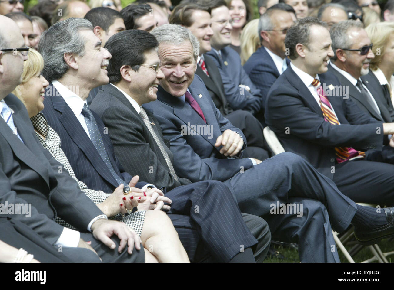 President George W Bush Cinco de Mayo celebration at the Rose Garden at ...