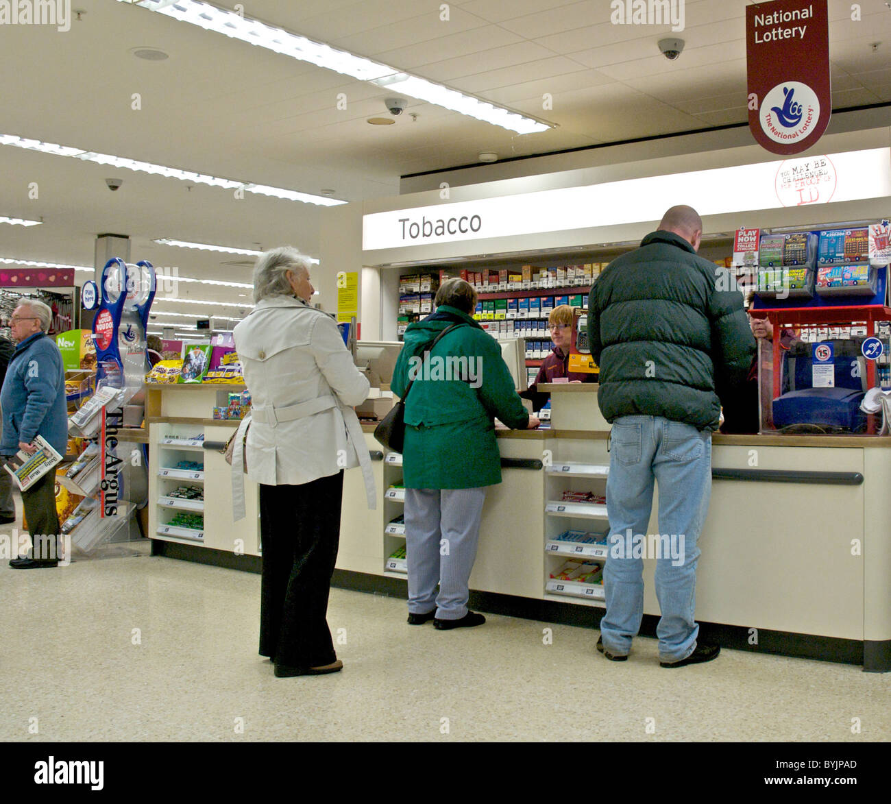 Interior of large store showing the wide range of merchandise available ...