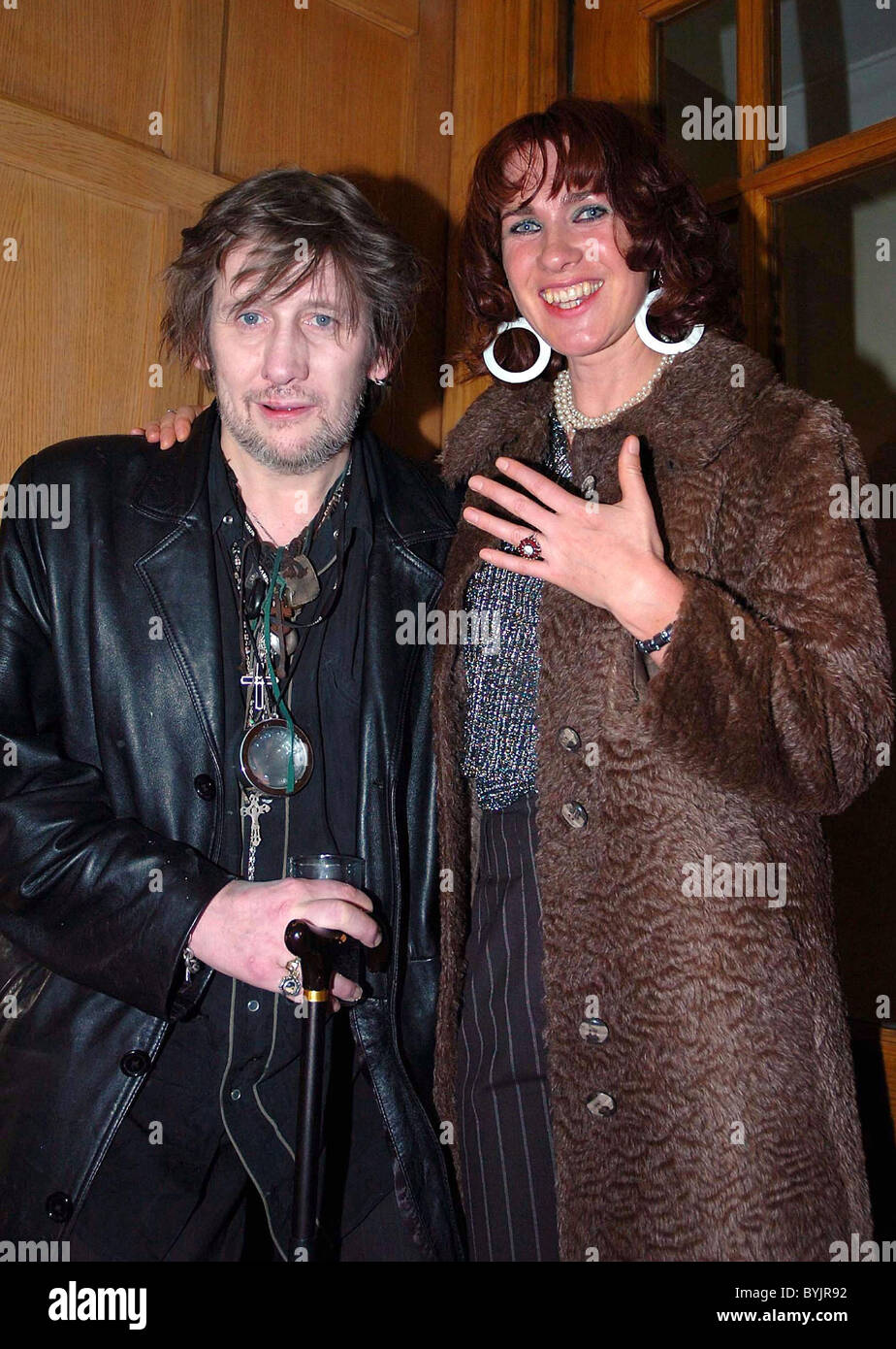 The Pogues singer Shane MacGowan with his new fiancee Victoria Clarke ...
