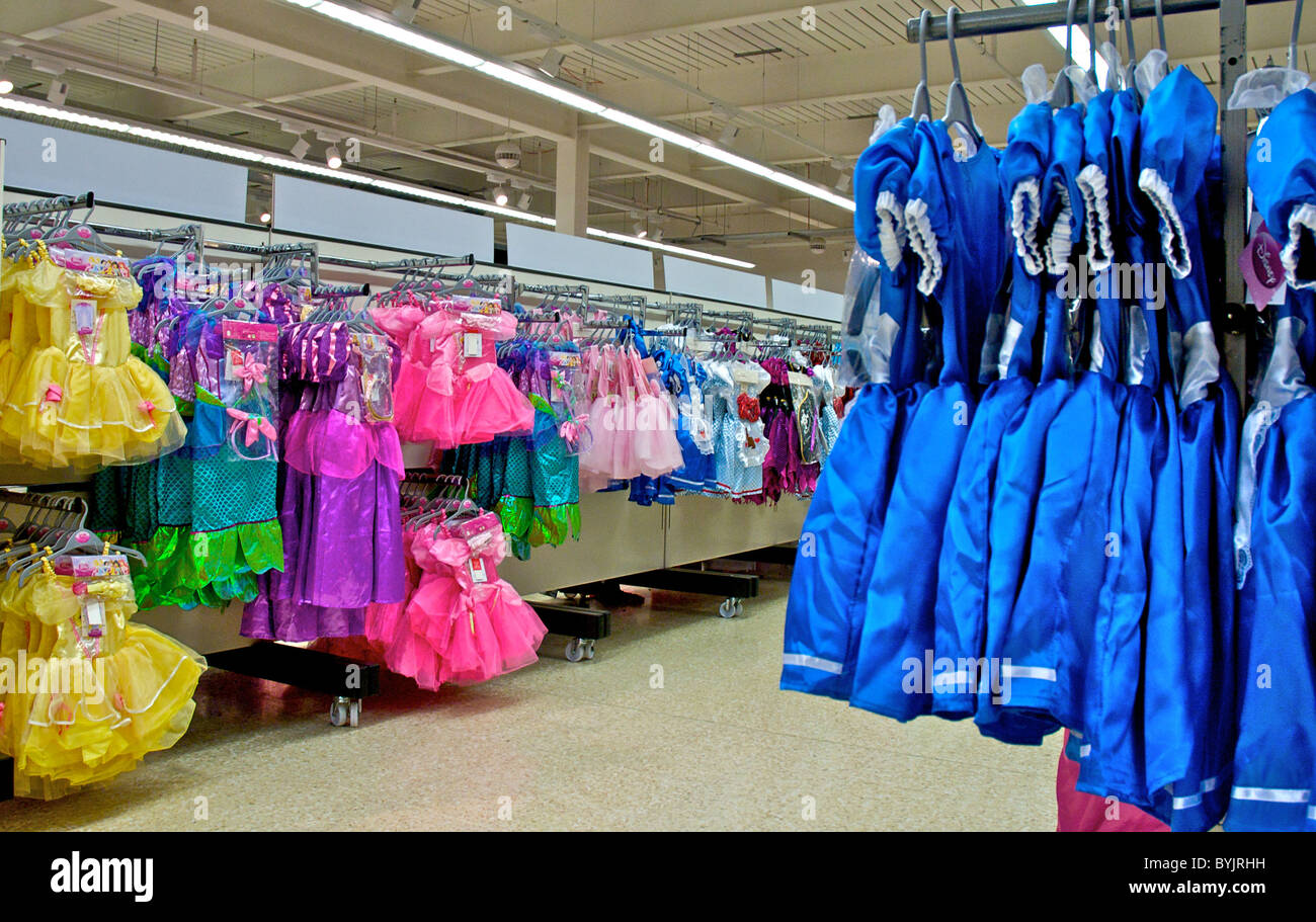 Interior of large store showing the wide range of merchandise available ...