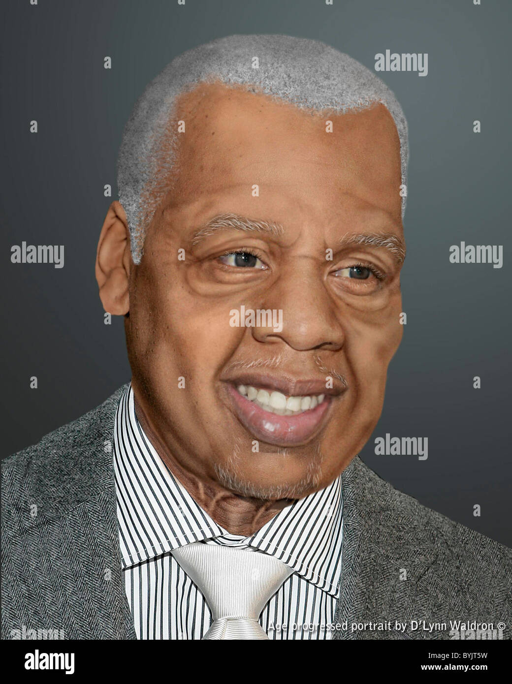 Age progressed portrait of Jay-Z USA - May 2007 Stock Photo - Alamy