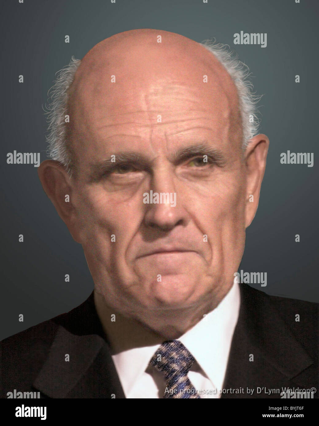 Age progressed portrait of Rudy Giuliani USA - May 2007 Stock Photo - Alamy
