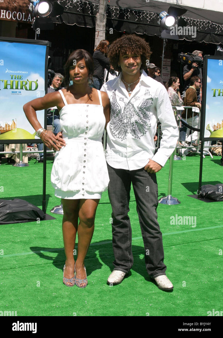 Monique Coleman and Corbin Bleu "Shrek the Third" Los Angeles Premiere ...