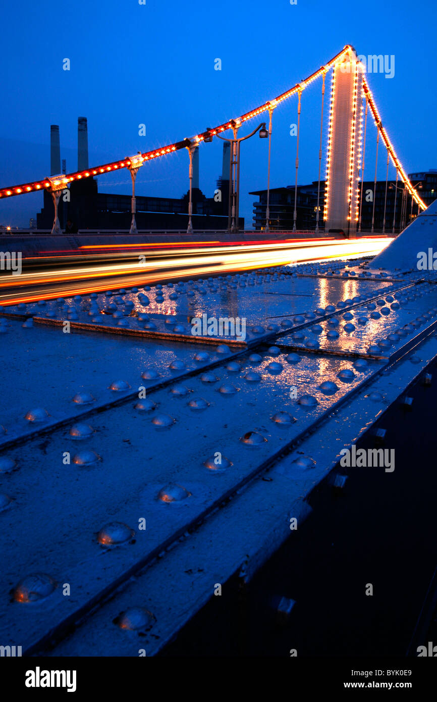 Chelsea Bridge and Battersea Power Station, Battersea, London, UK Stock ...
