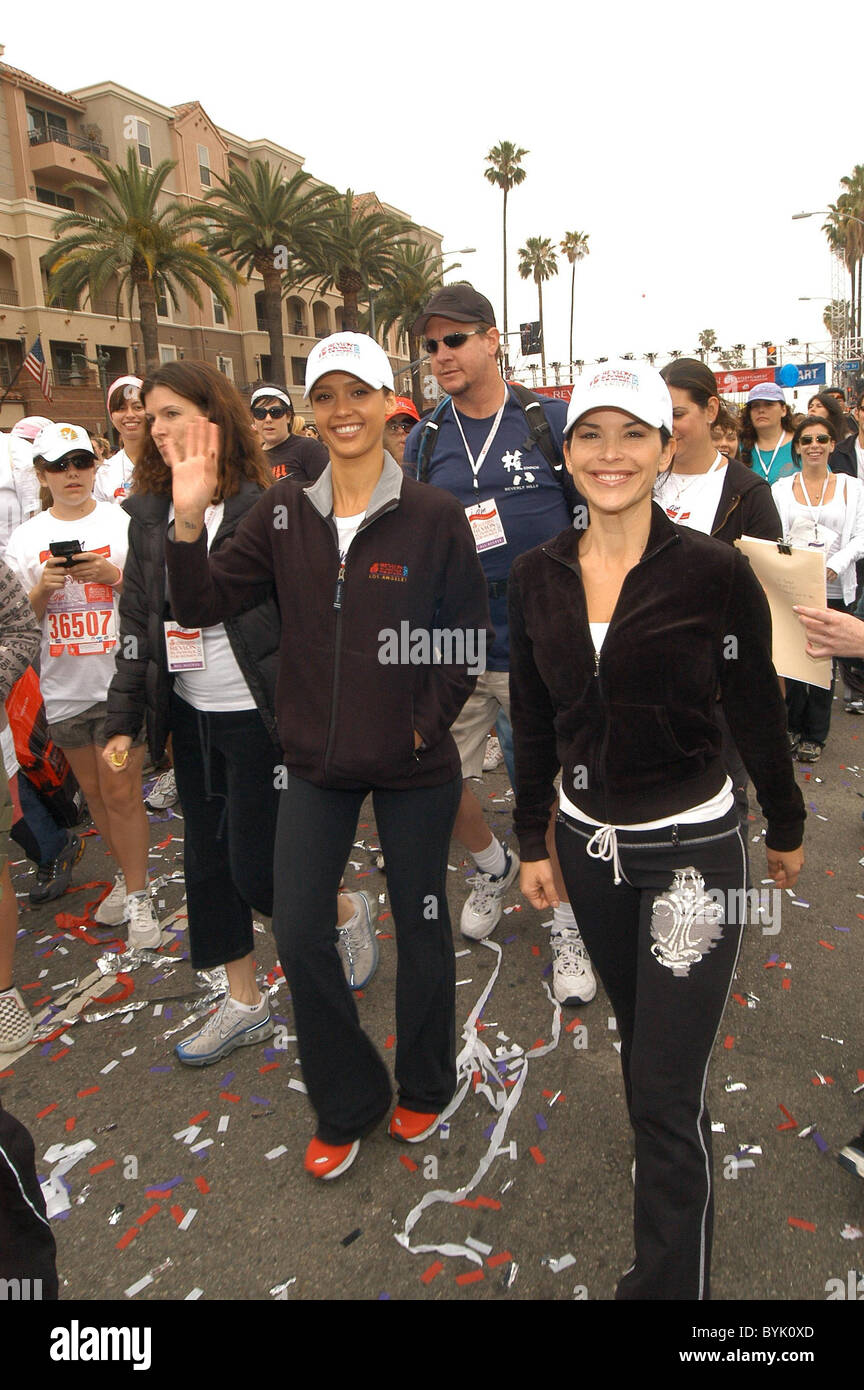 Jessica Alba Revlon Run Walk-Race Start Los Angeles Memorial Coliseum ...