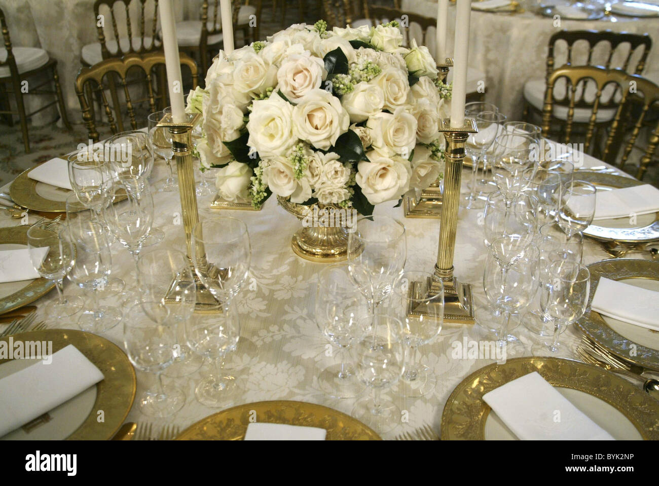 Table Setting The Eisenhower Executive Office Building is decorated for ...