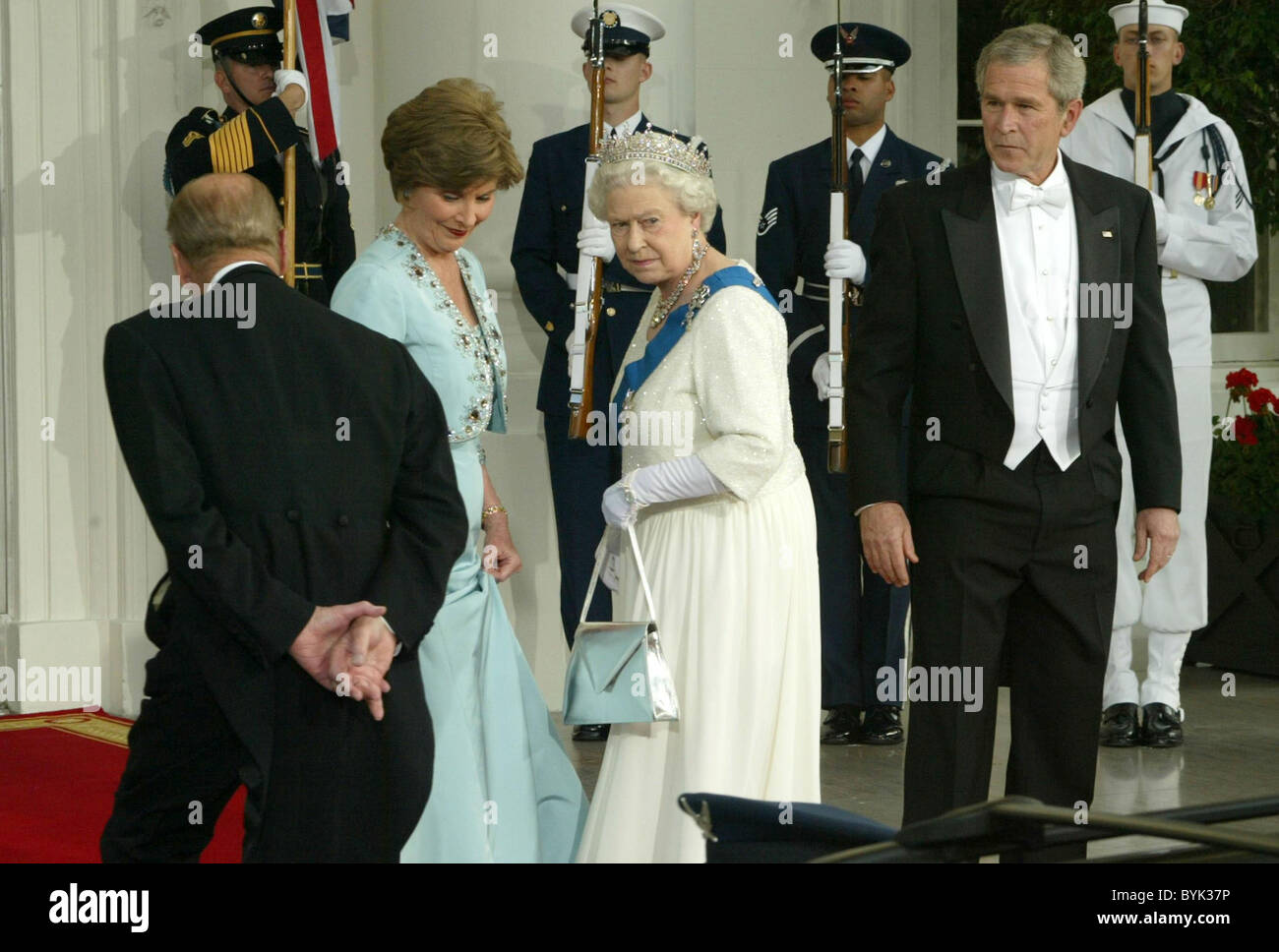Prince Philip, the Duke of Edinburgh, Laura Bush, Queen Elizabeth II ...
