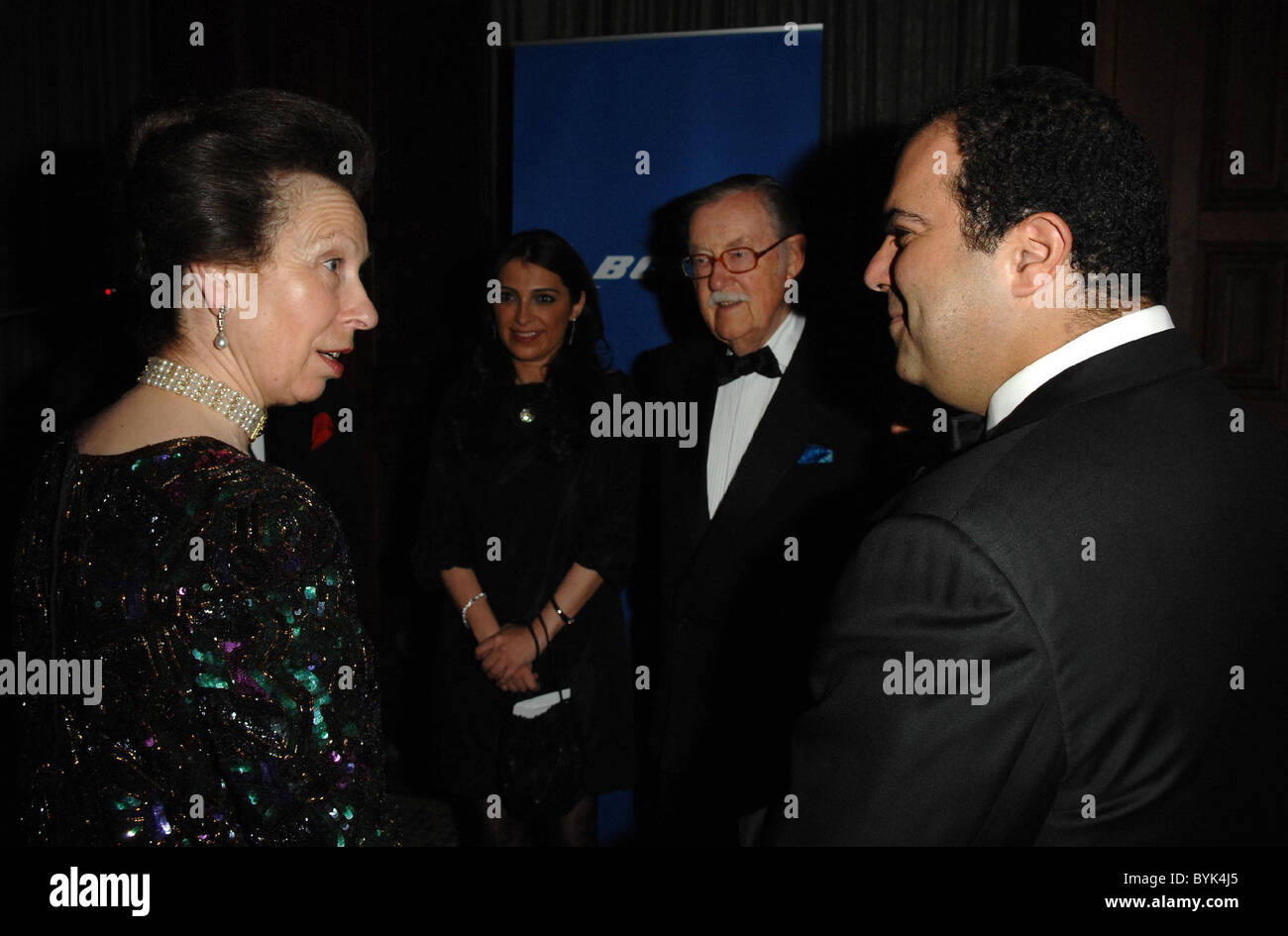 HRH The Princess Royal, Princess Anne, Alan Whicker and Stelios Haji ...
