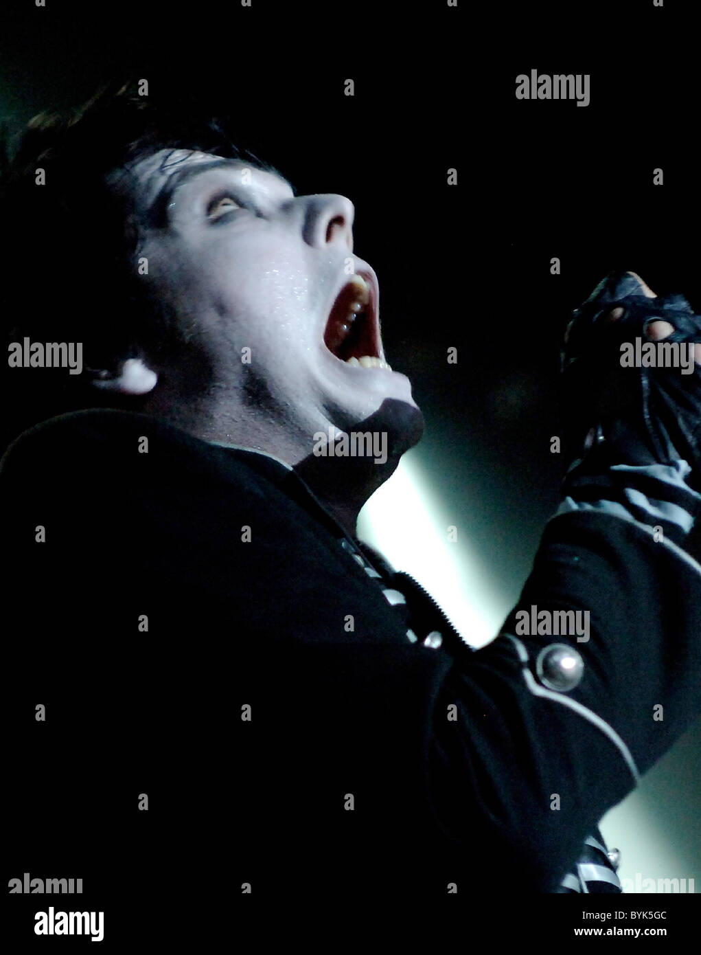 Gerard Way of My Chemical Romance performing at the AT&T Center San ...