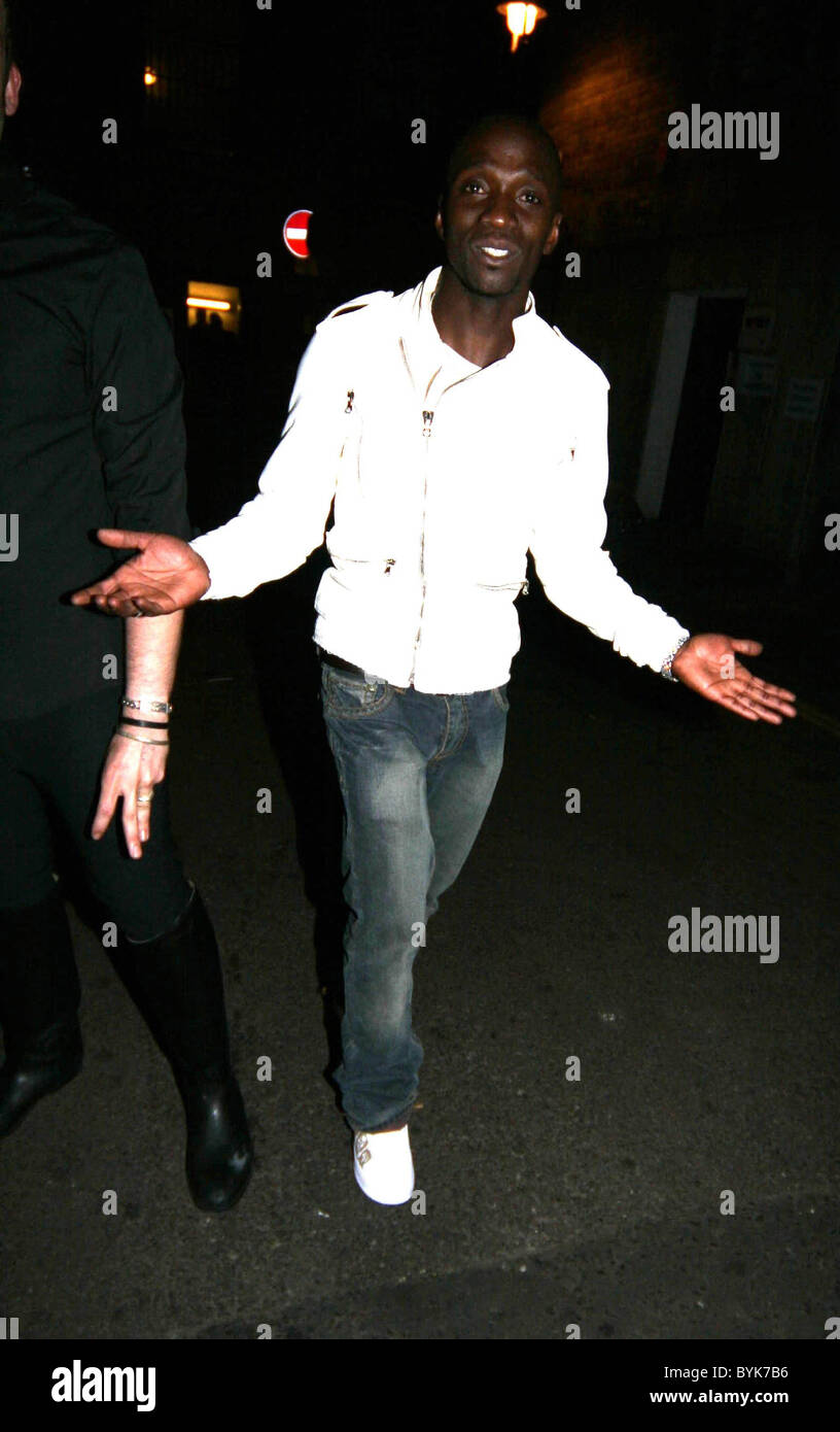 Claude Makelele football player for the team Chelsea leaving the Movida ...