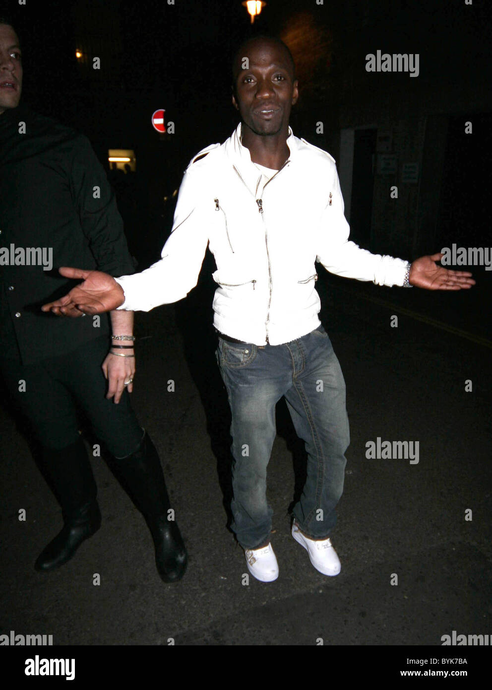 Claude Makelele football player for the team Chelsea leaving the Movida ...