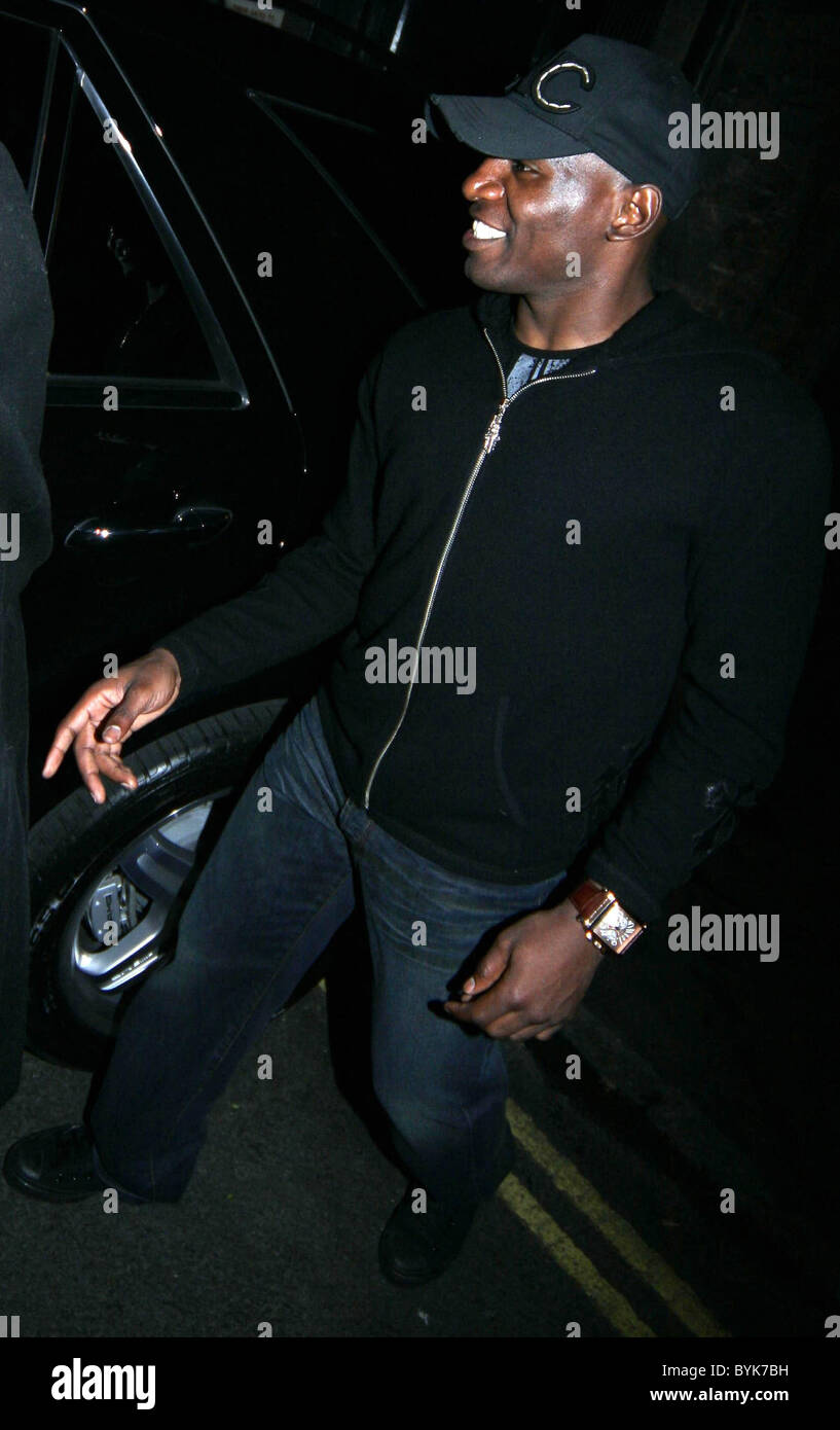 Geremi Njitap football player for the team Chelsea leaving the Movida ...