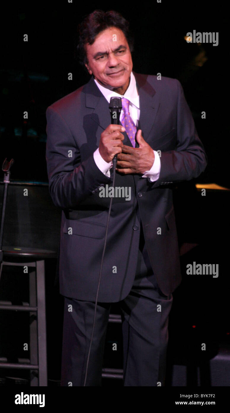 Johnny Mathis performing live at the Hilton Hotel and Casino Las Vegas ...