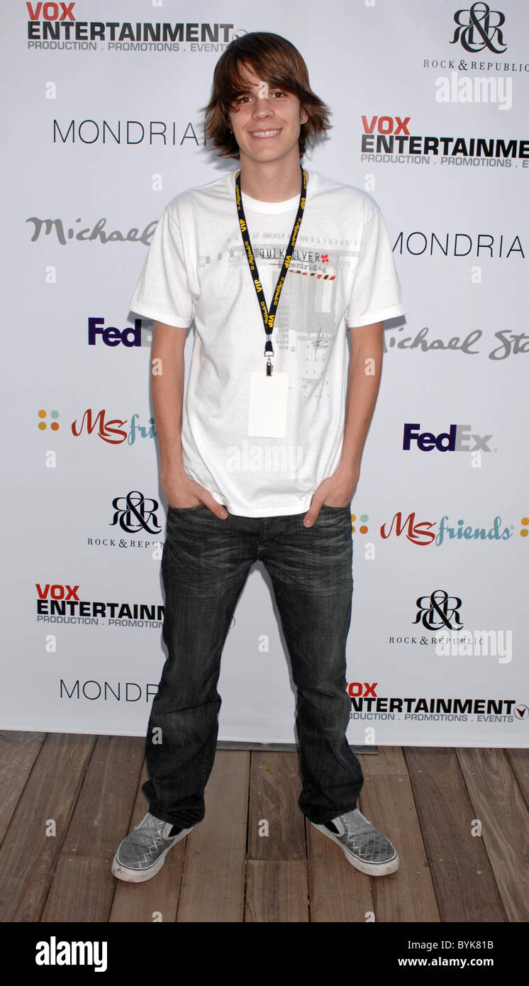 Johnny Simmons 'Rock and Shop for MS' annual fundraising at the Skybar ...