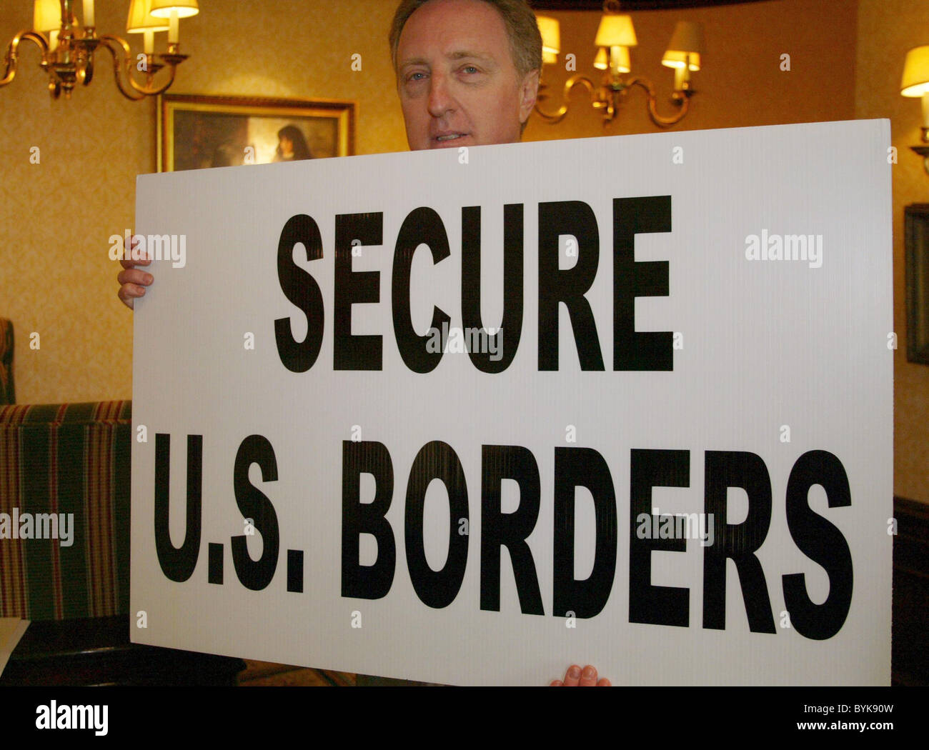 Protester Conservative radio talk show hosts Marc Bernier, broadcasting ...