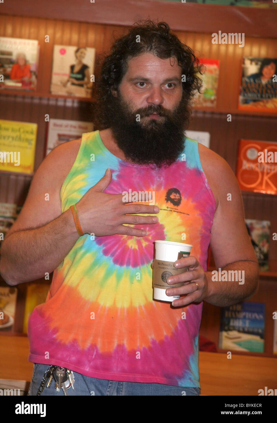 Rupert Boneham from 'Survivor' signs his book 'Just Being Me' at Barnes ...