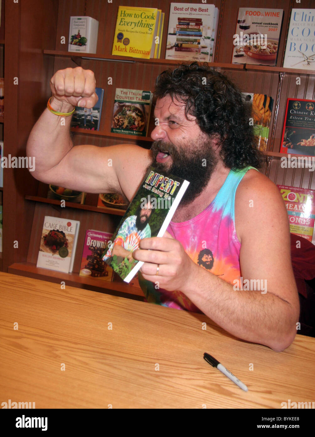 Rupert Boneham from 'Survivor' signs his book 'Just Being Me' at Barnes ...