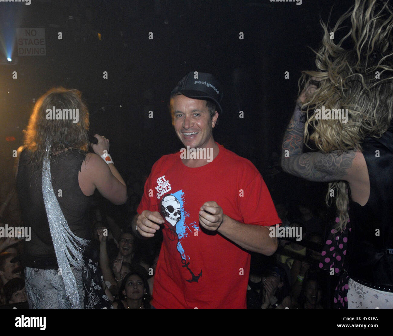 Pauly Shore and Ralph Saenz of Metal Skool Metal Skool performing with ...