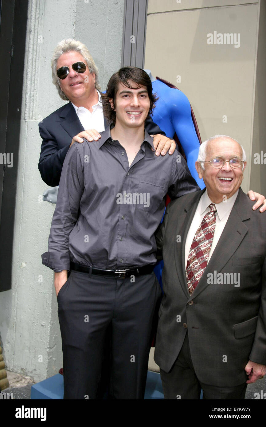 Jon Peters, Brandon Routh, and Johnny Grant Jon Peters receives a star ...