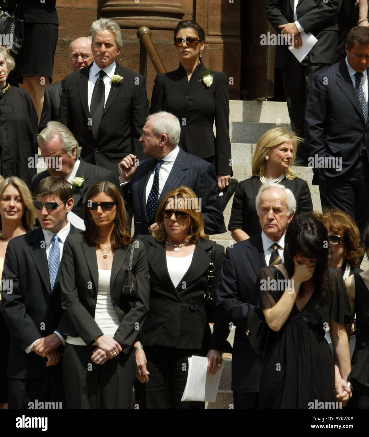 Michael Douglas, Catherine Zeta-Jones and Courtney Valenti The funeral ...