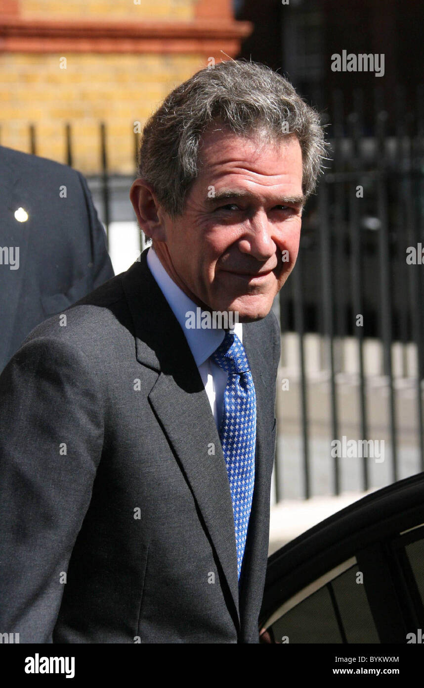 Lord Browne leaving his home on his way to hand in his resignation as ...