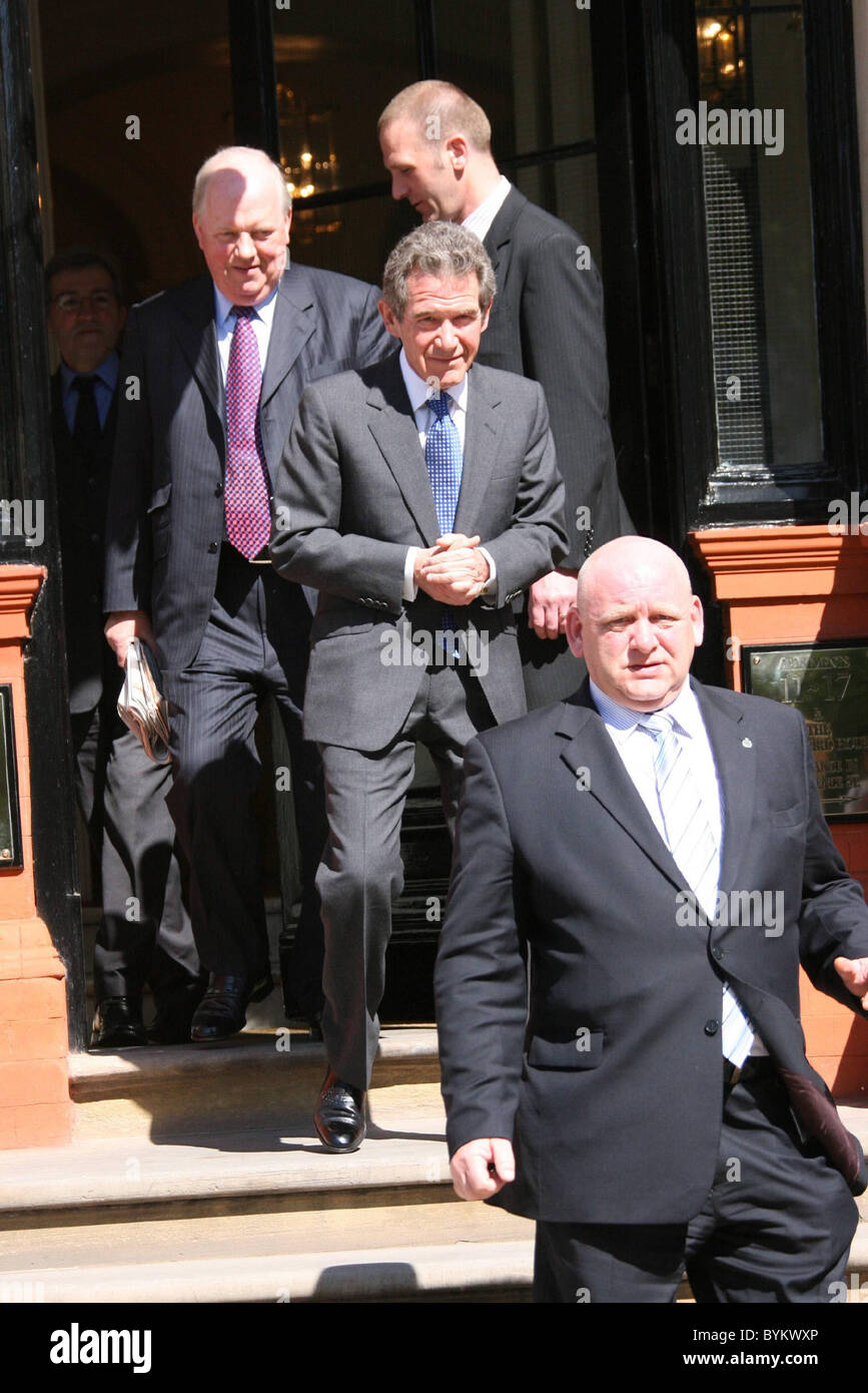 Lord Browne leaving his home on his way to hand in his resignation as ...
