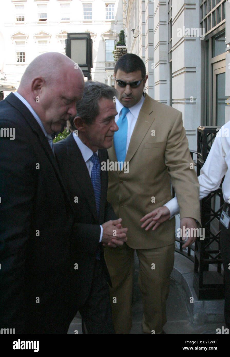 Lord Browne arriving at BP headquarters to hand in his resignation as ...