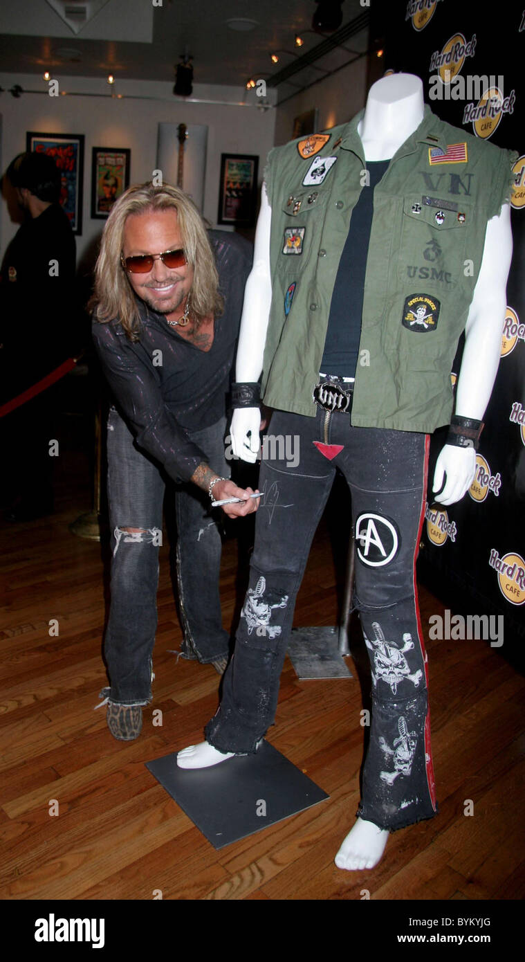 Vince Neil Vince Neil donates two of his stage costumes from Motley ...