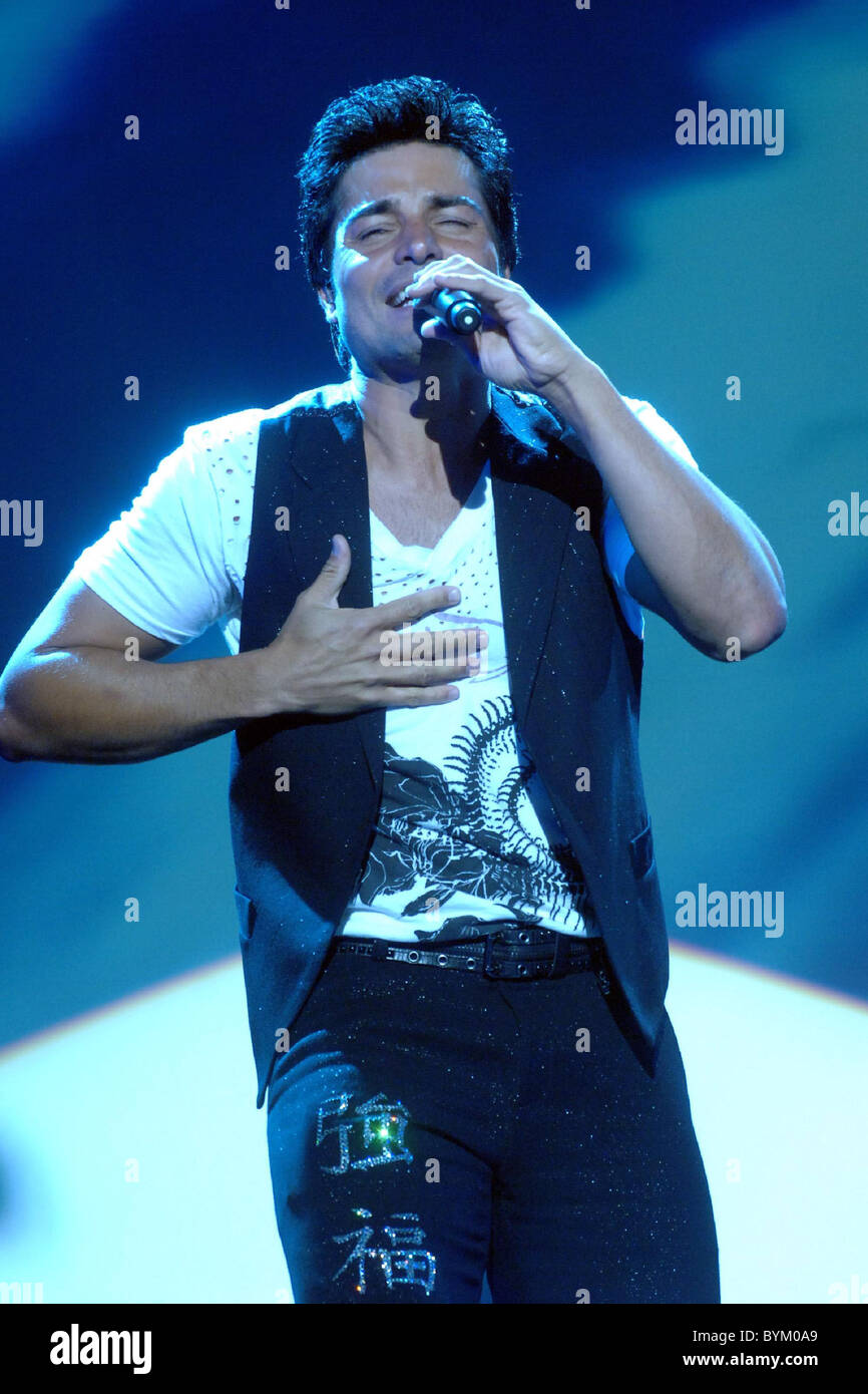 Chayanne performing live in concert at the Theatre at Madison Square ...