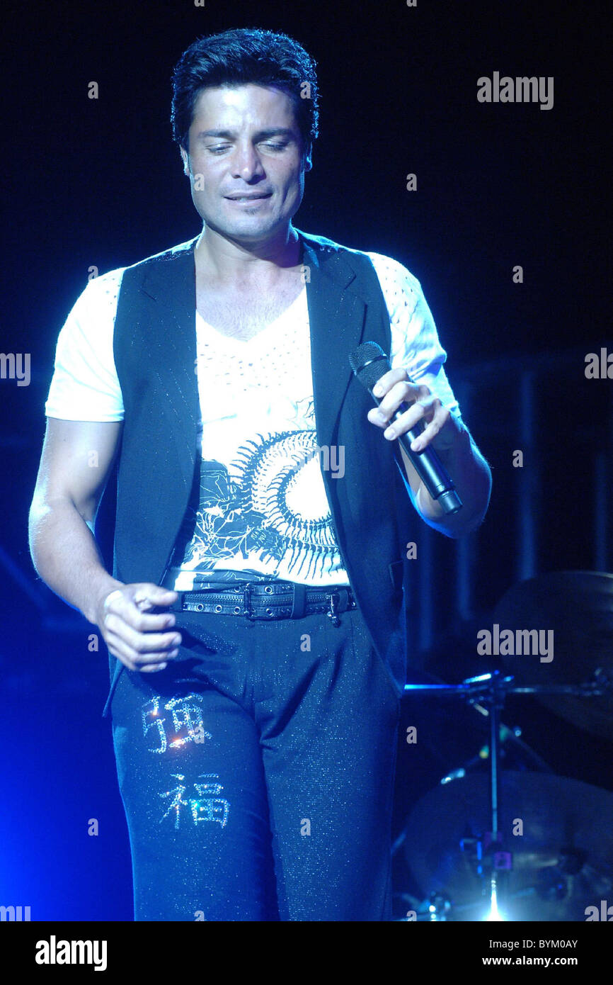 Chayanne performing live in concert at the Theatre at Madison Square ...