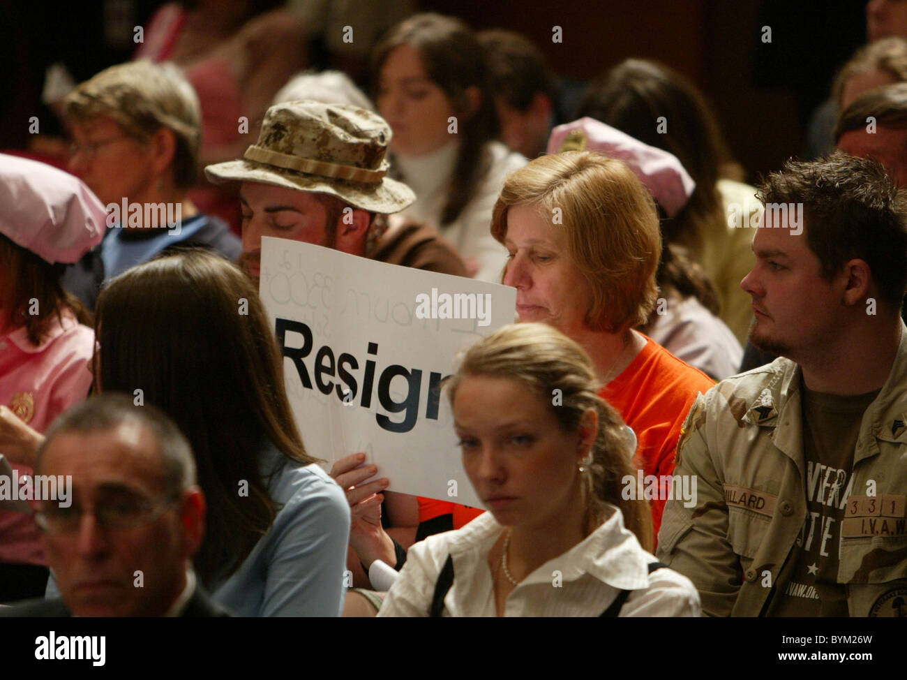 Activist Cindy Sheehan attended the hearing of Alberto Gonzales in ...