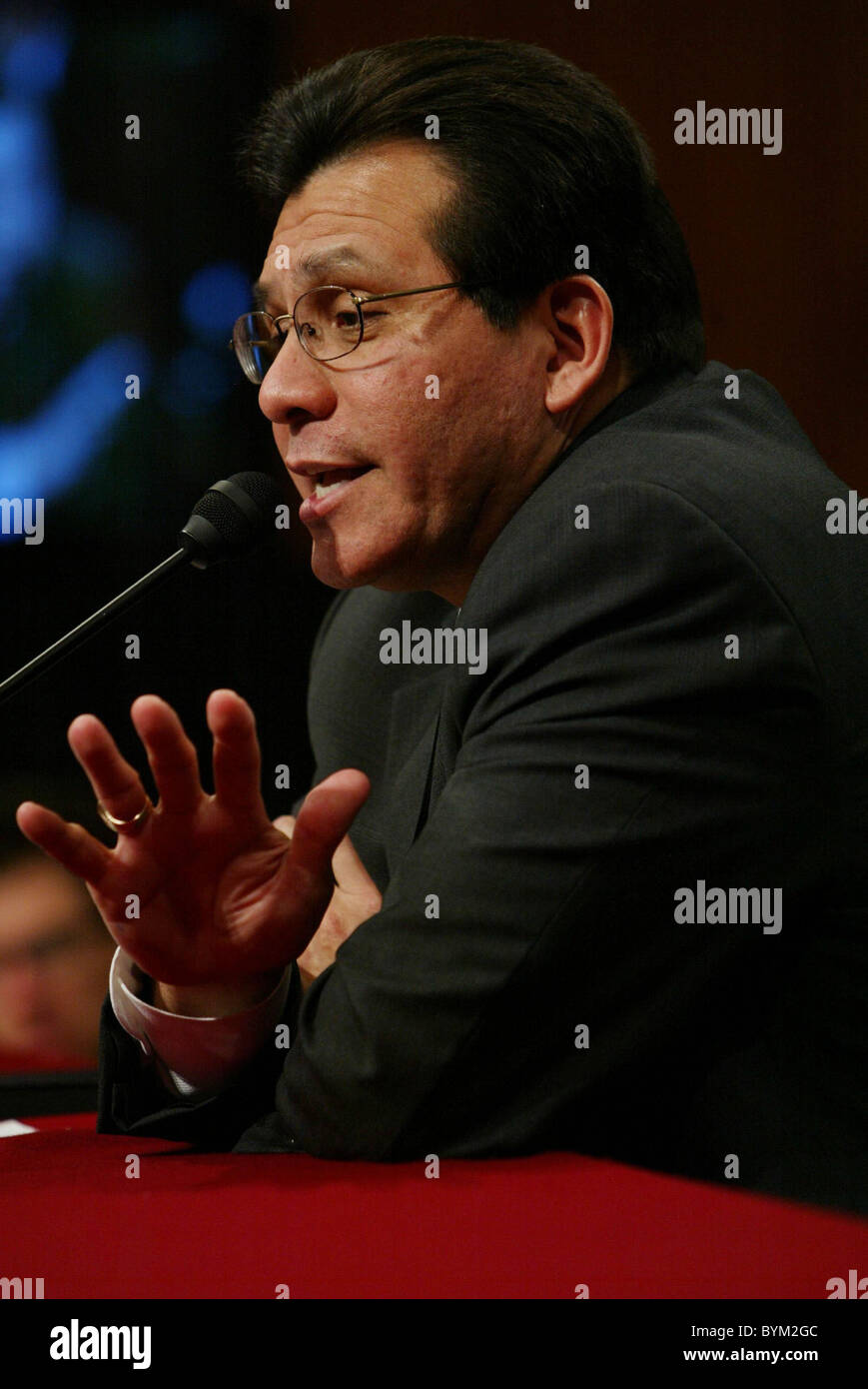 U.S. Attorney General Alberto Gonzales testifies during a Senate ...