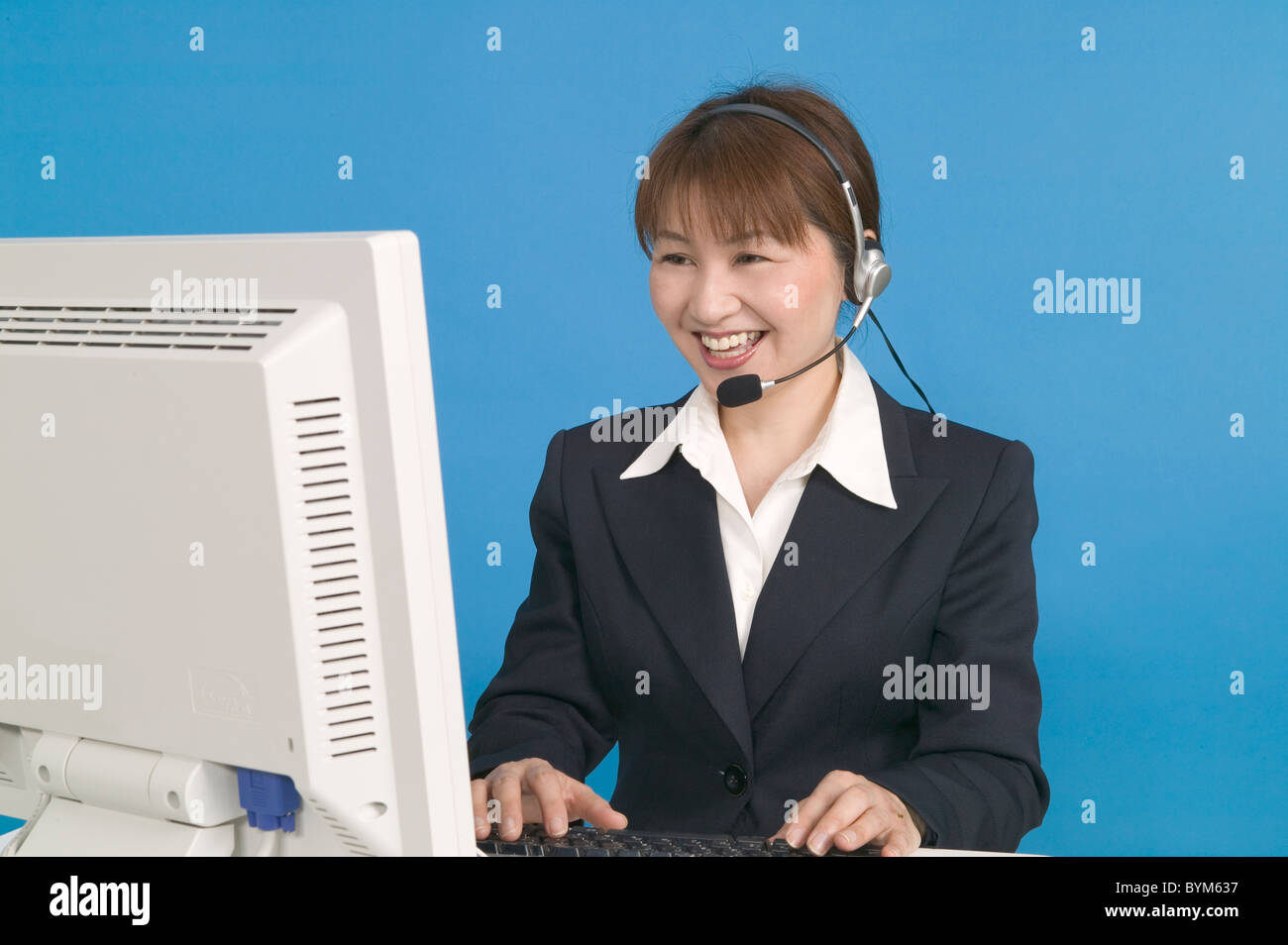 Customer Service Representative Working Stock Photo - Alamy