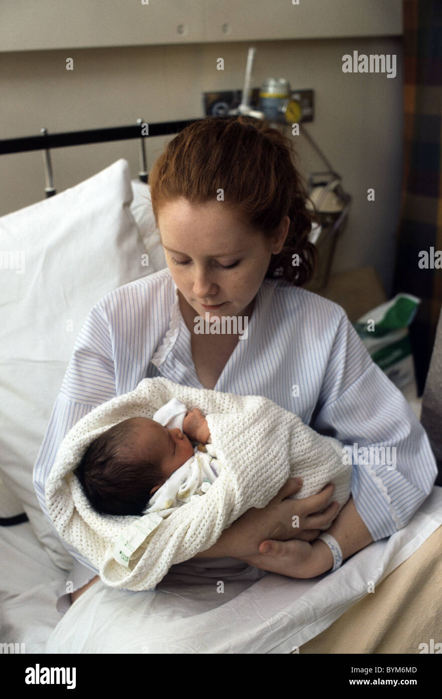 New mother with newborn in hospital Stock Photo - Alamy