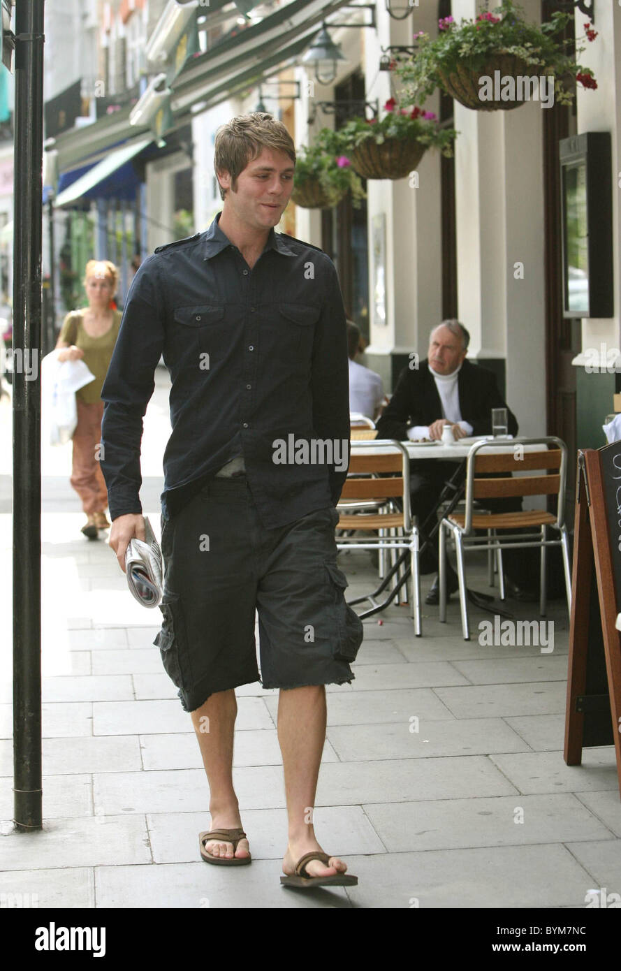 Brian McFadden visiting a bookmakers in Primrose Hill London, England ...