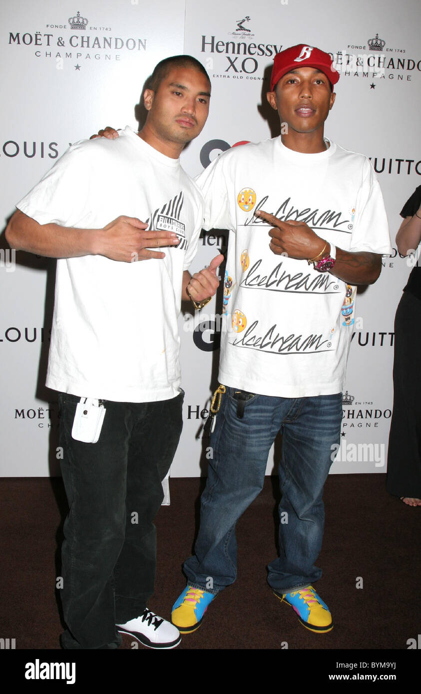 Chad Hugs, Pharrell Williams Kanye West 30th Birthday Party at the ...