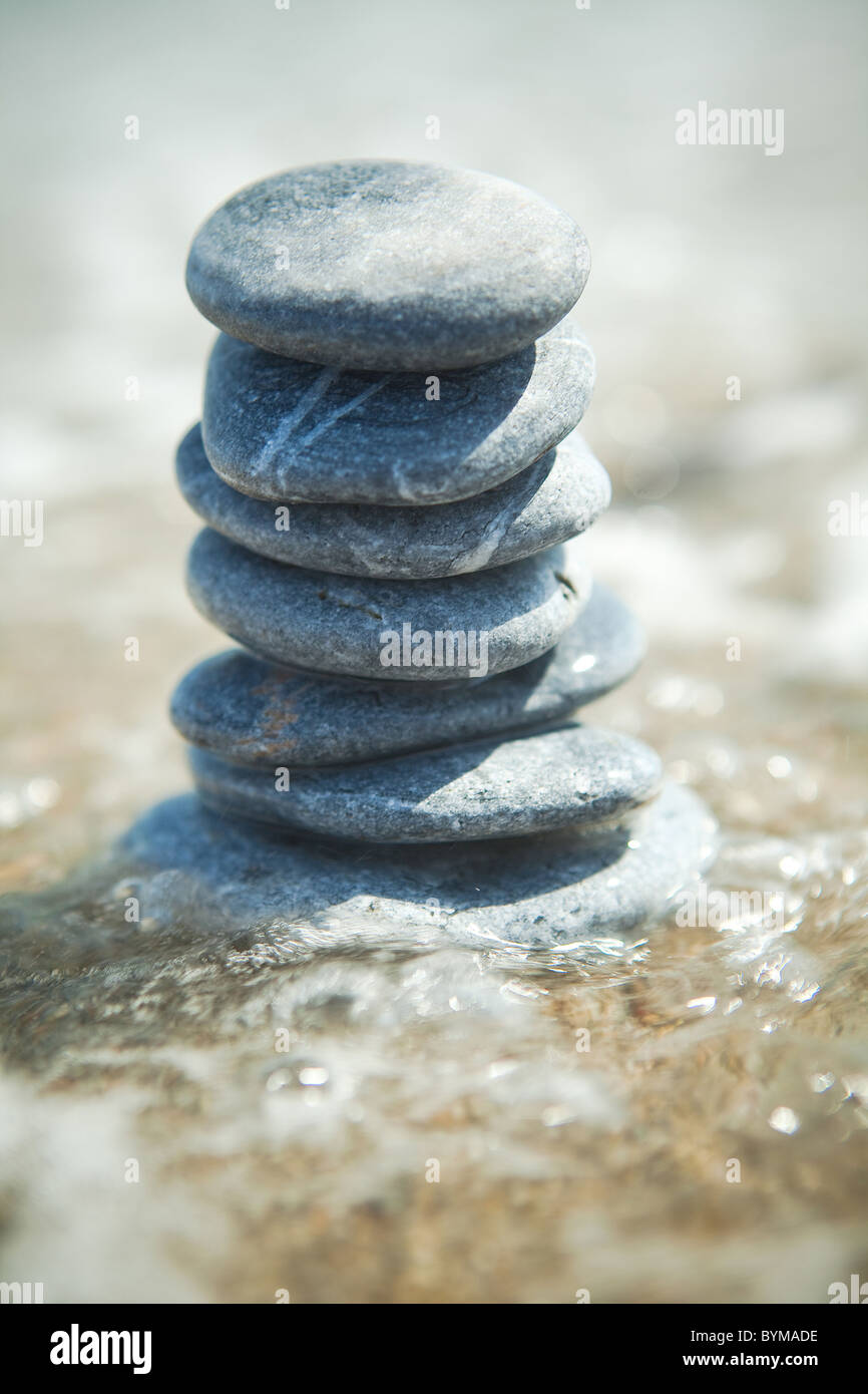 Stone stacks destroyed by water Stock Photo - Alamy